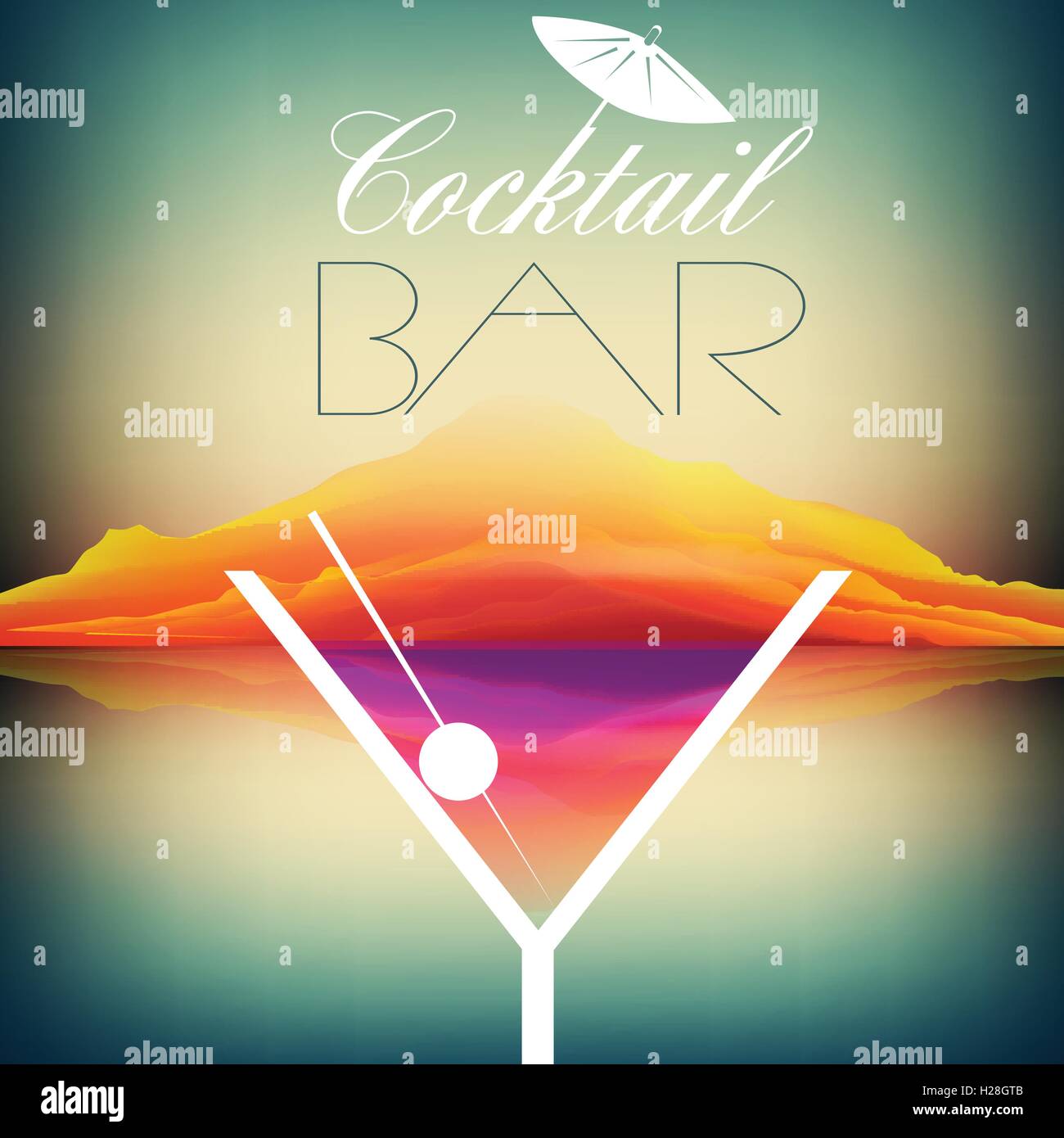 Simple Cocktail Poster Design Stock Vector Image & Art - Alamy