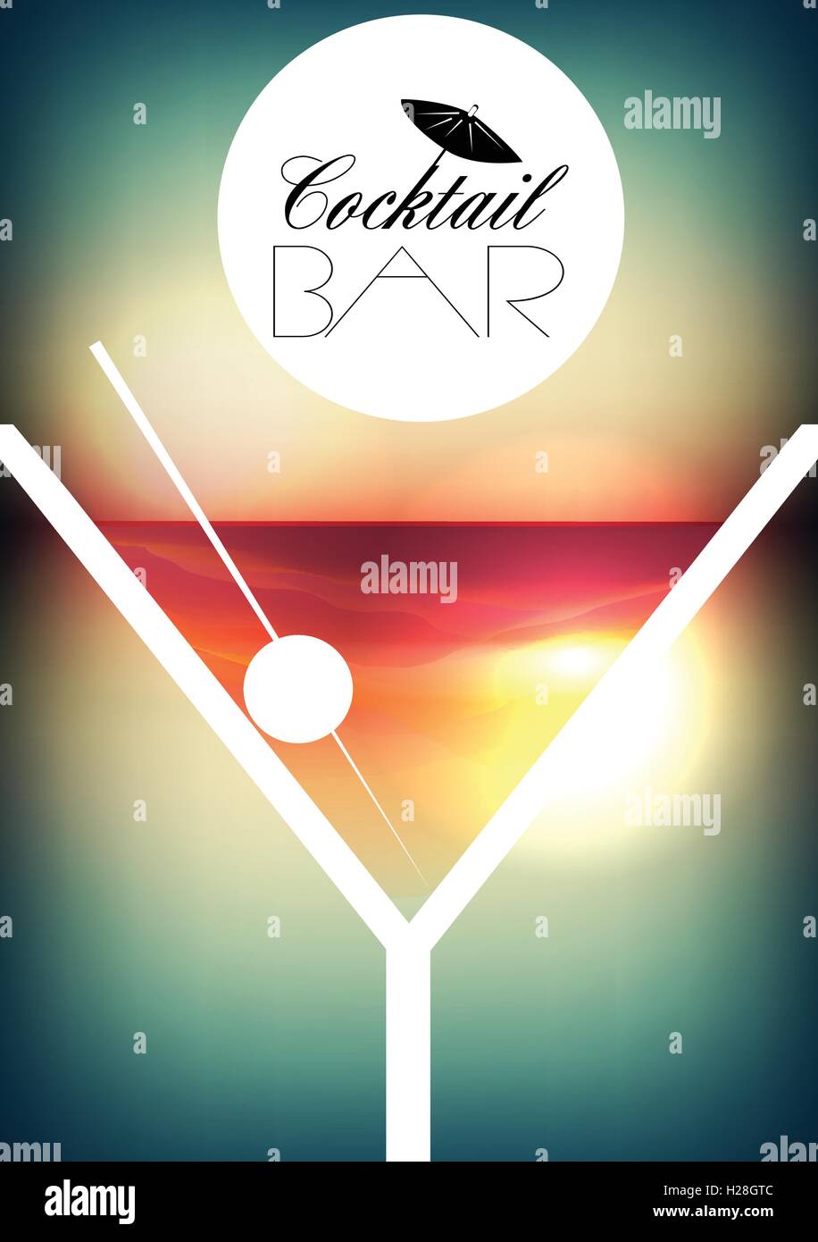Simple Cocktail Poster Design Stock Vector Image & Art - Alamy