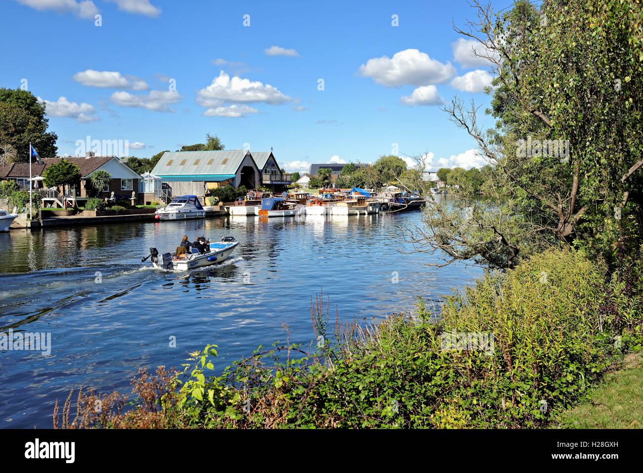 Boatyard on the River Thames at Laleham Surrrey UK Stock Photo - Alamy