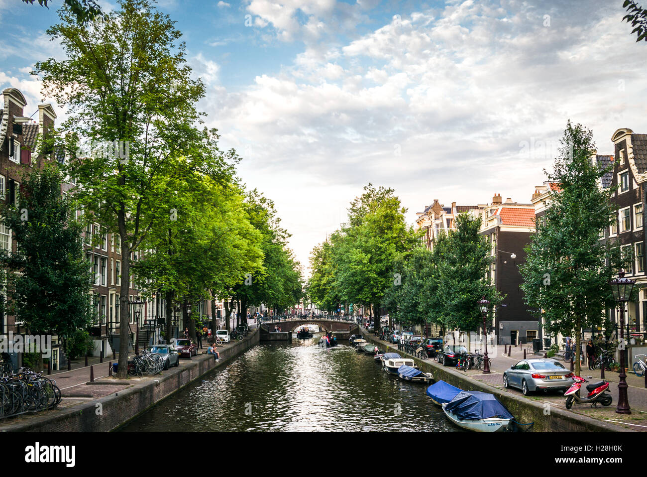 The wonderful city of Amsterdam within its beautiful architecture Stock ...