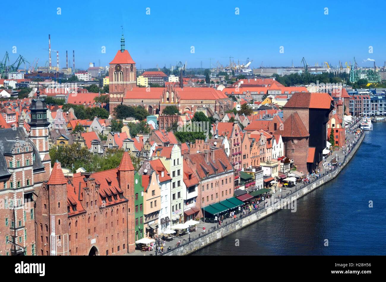 Top view on Gdansk (Danzig)old town in Poland Stock Photo - Alamy