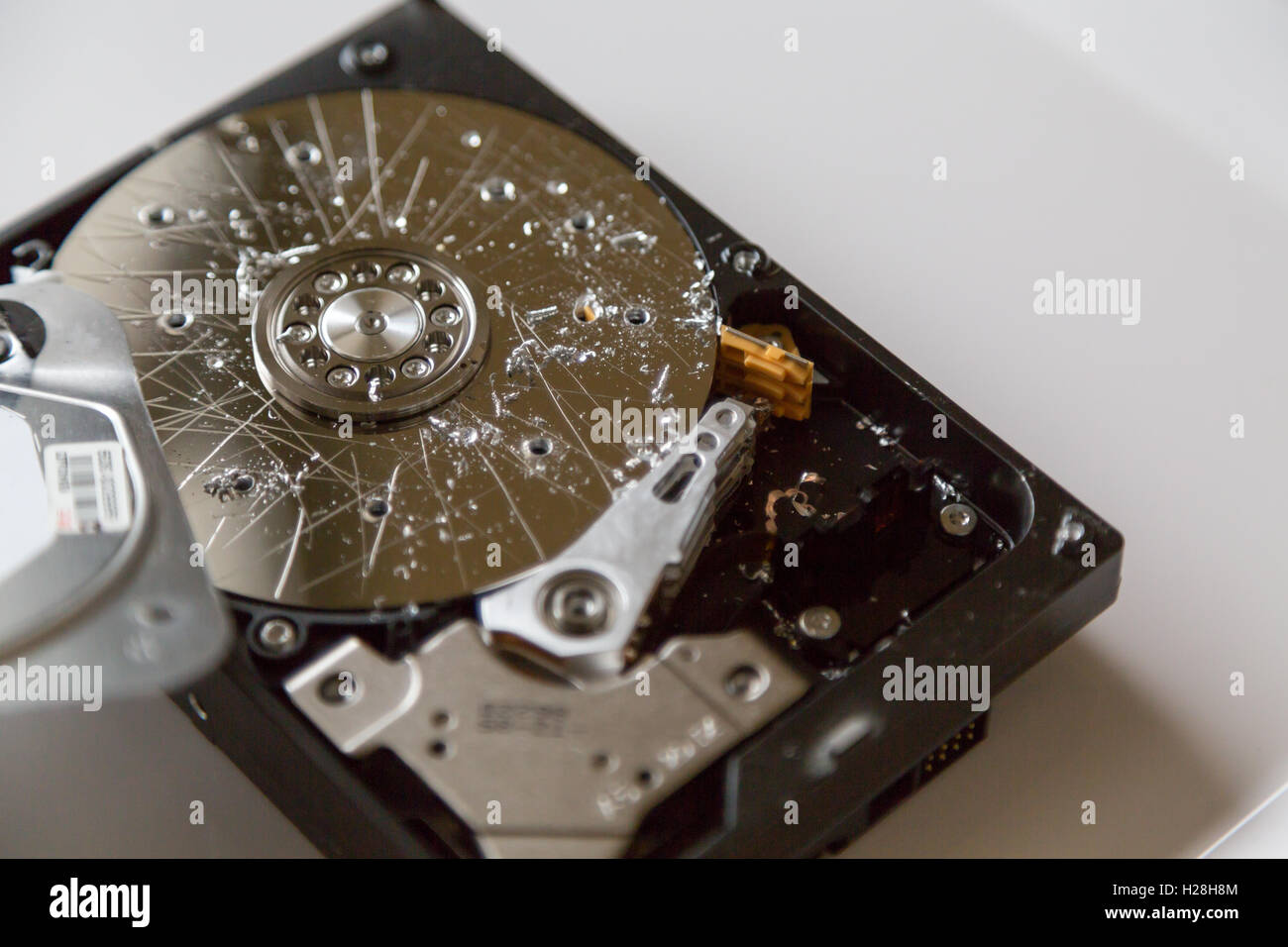 Broken hdd, destroyed hard disk, data loss Stock Photo - Alamy