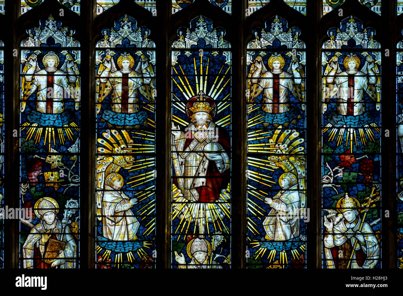 Detail from the South Transept window, depicting Christ in Glory ...