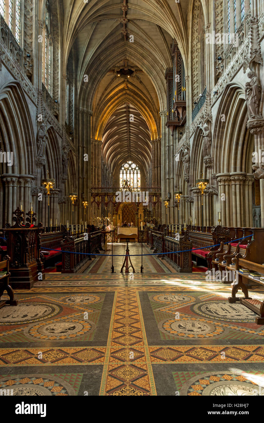 The Quire, Lichfield Cathedral, Lichfield, Staffordshire, England, UK ...