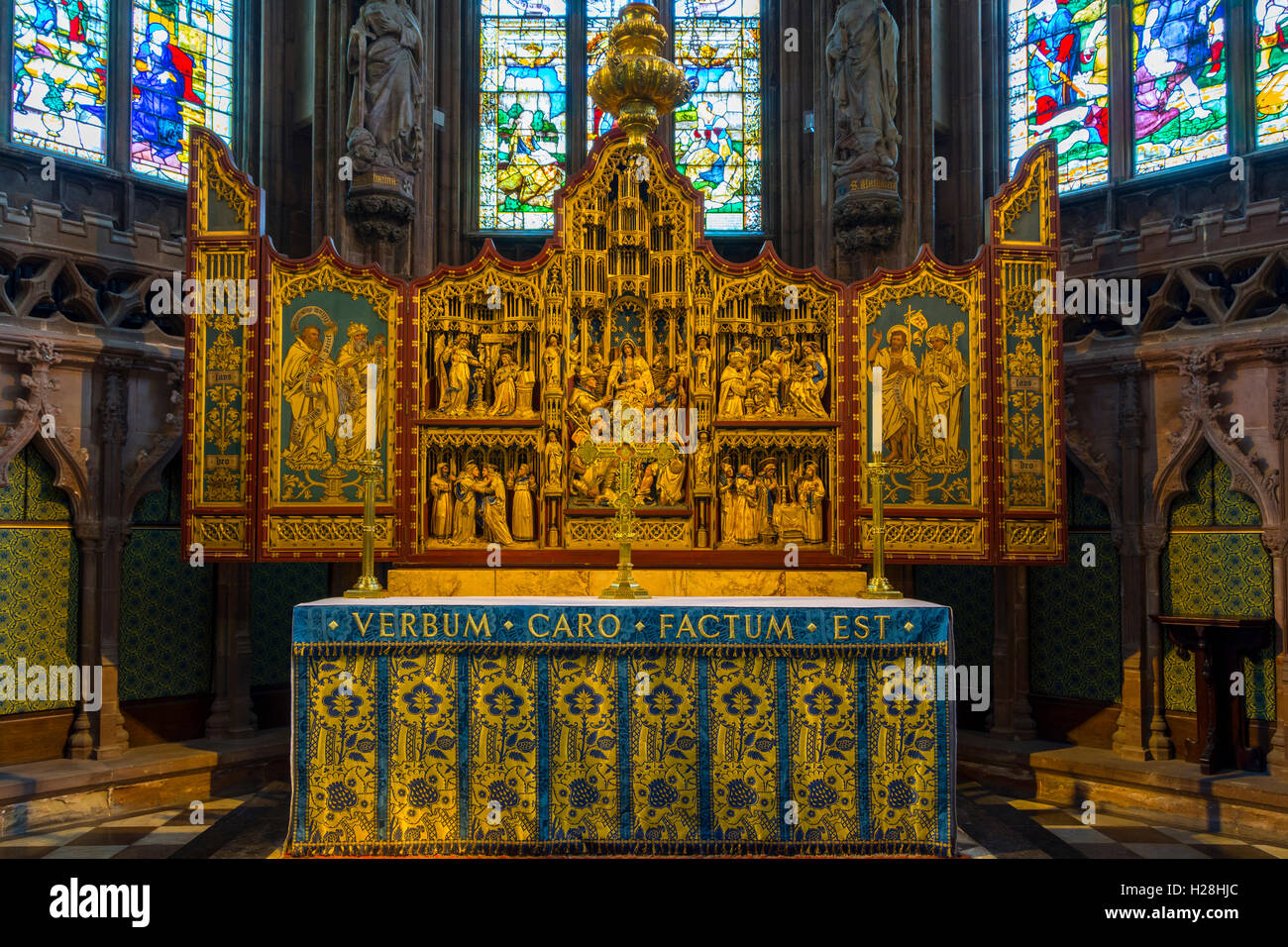 The Reredos and altar in the Lady Chapel, Lichfield Cathedral ...