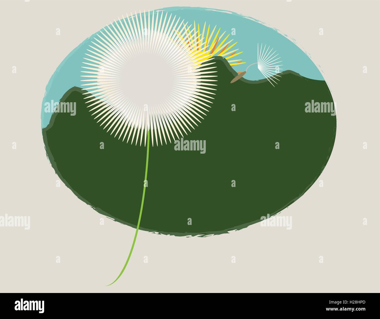 The setting sun sun Stock Vector Images - Alamy