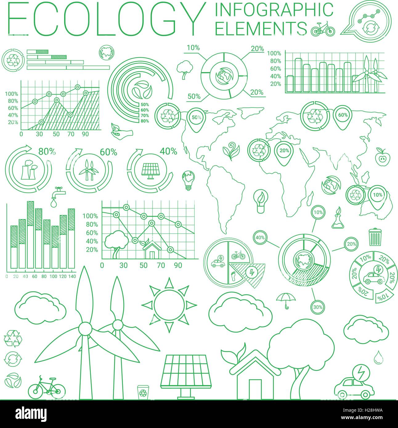 Ecology Infographic Elements Stock Vector Image & Art - Alamy