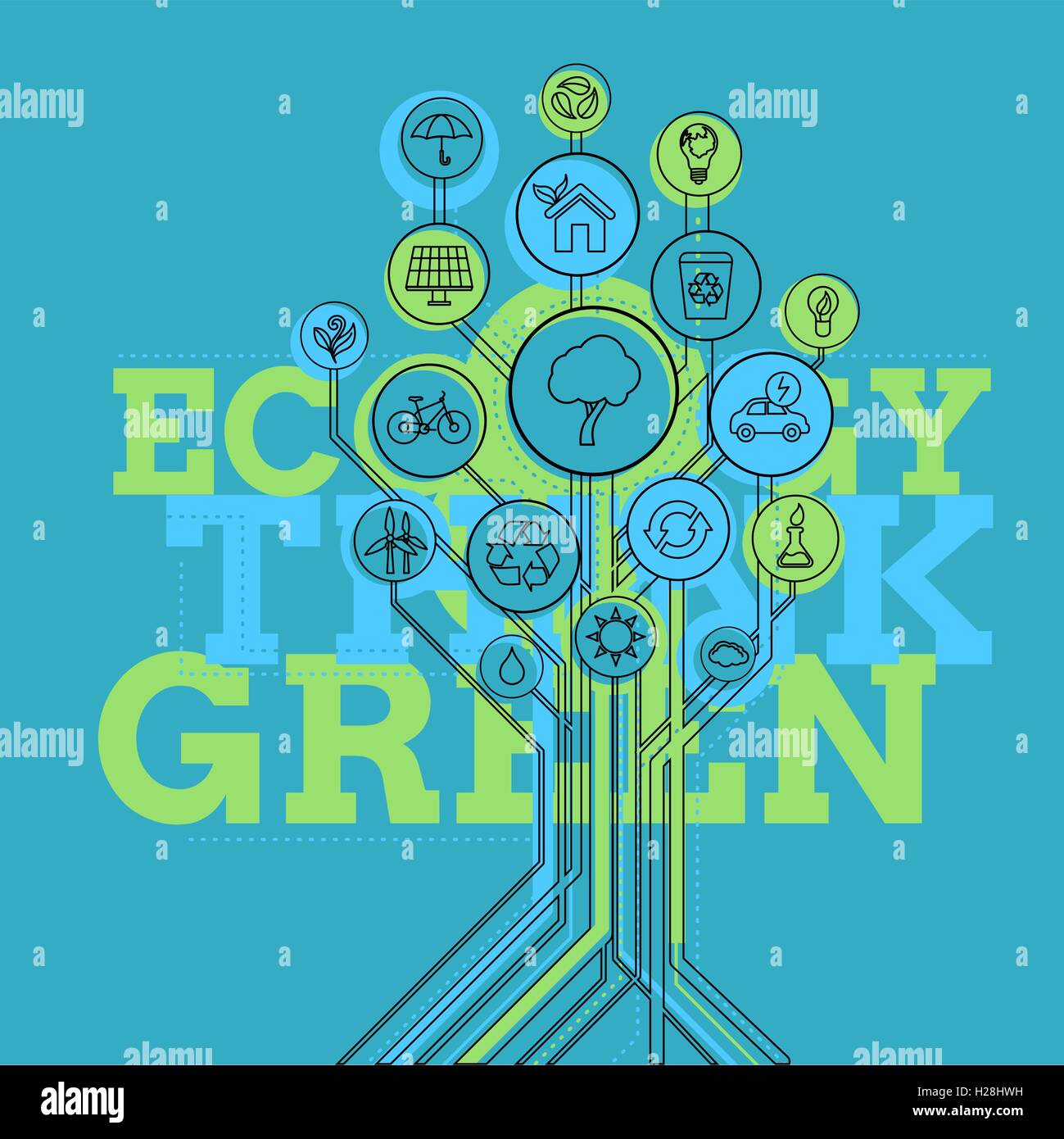Ecology Infographic. Think Green Stock Vector Image & Art - Alamy