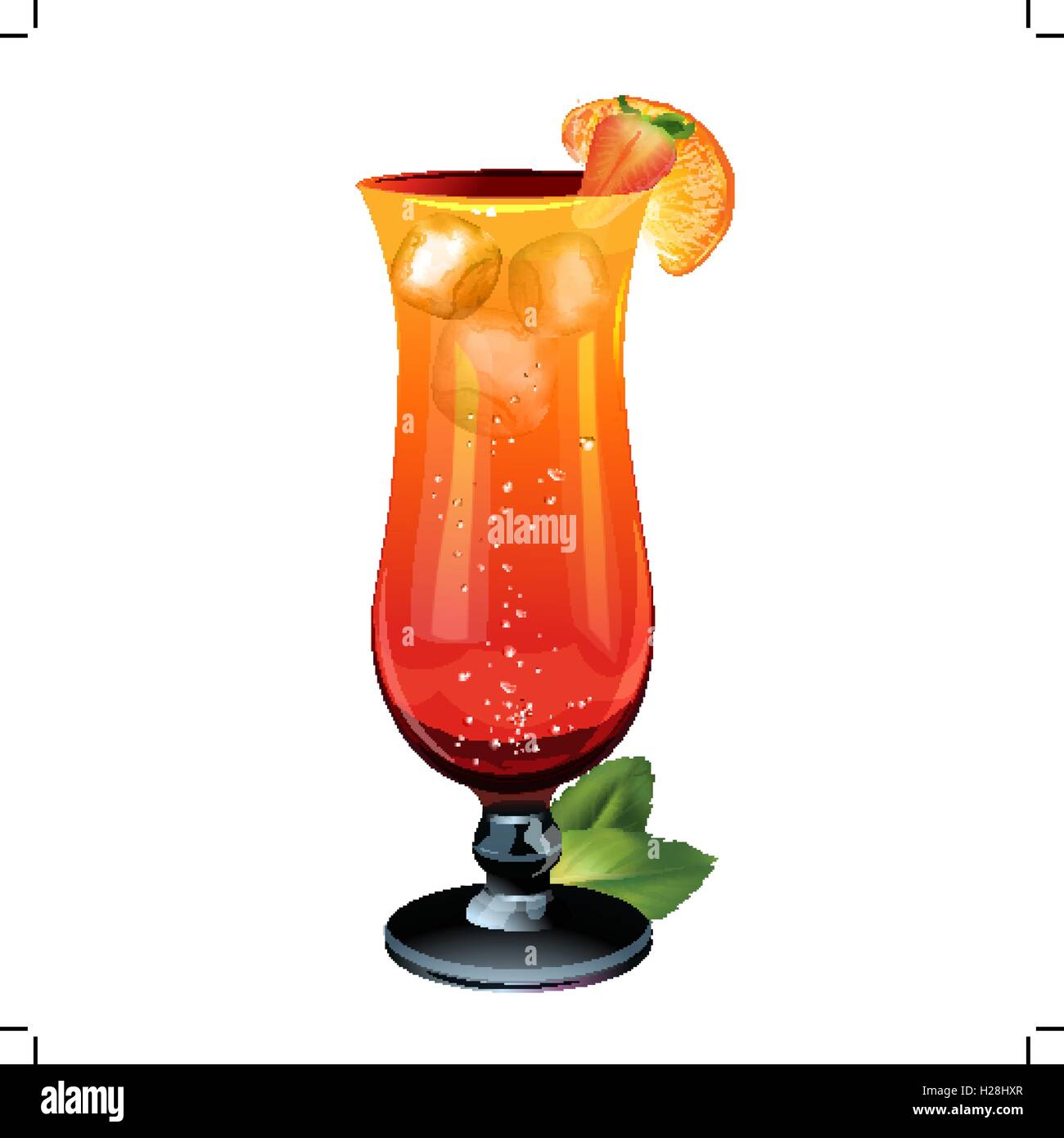 Vodka tonic alcohol cocktail Stock Vector Images - Alamy