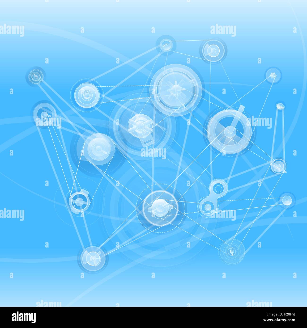Mechanical blue background Stock Vector Image & Art - Alamy