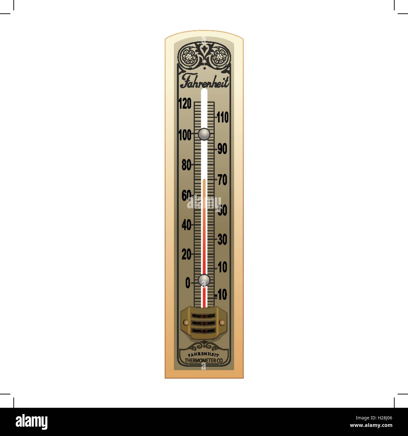 Vintage thermometer wall Stock Vector Images - Alamy