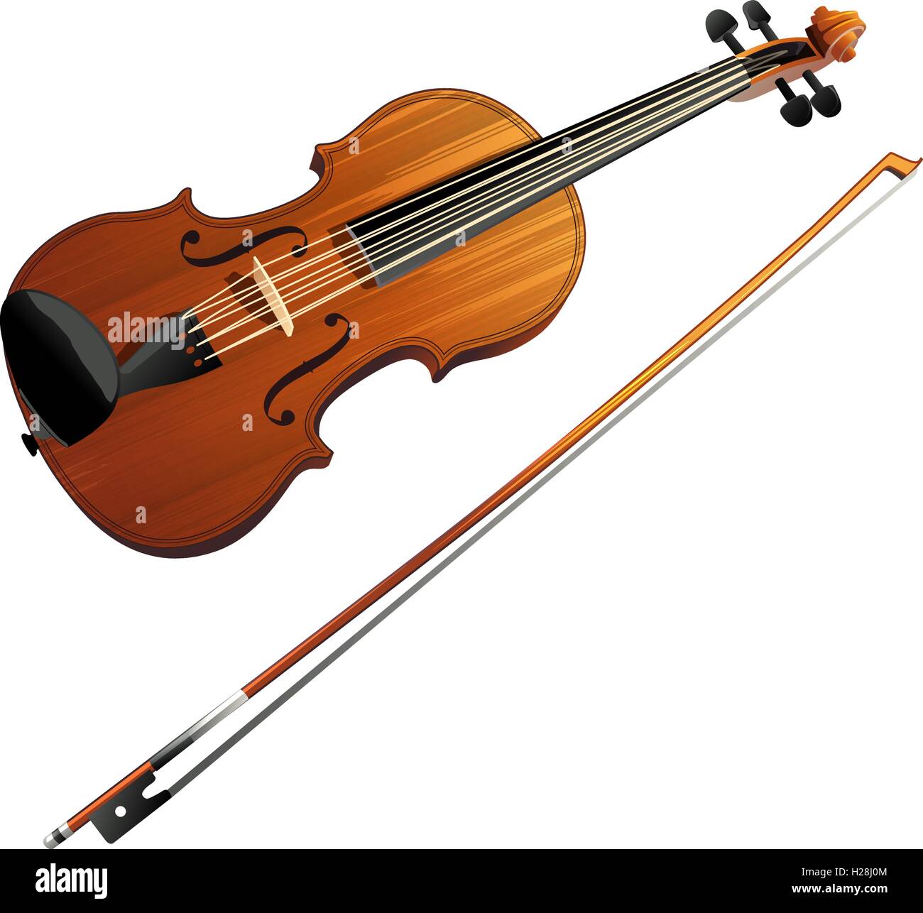 Violin Vector Illustration Stock Vector Image & Art - Alamy
