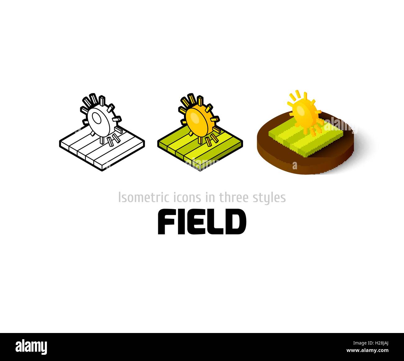 Field grain in countryside Cut Out Stock Images & Pictures - Alamy