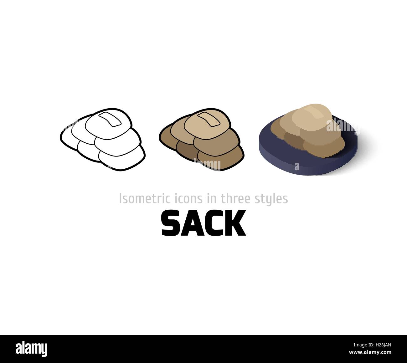 Sack icon in different style Stock Vector Image & Art - Alamy