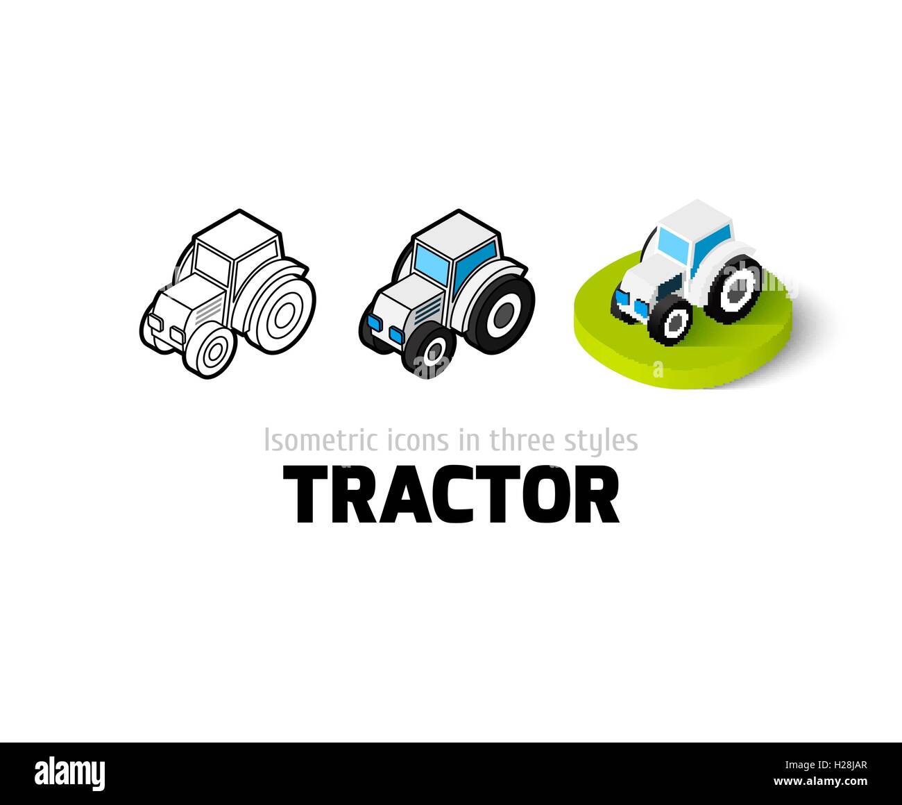 Agricultural machinery tractor in Cut Out Stock Images & Pictures - Alamy