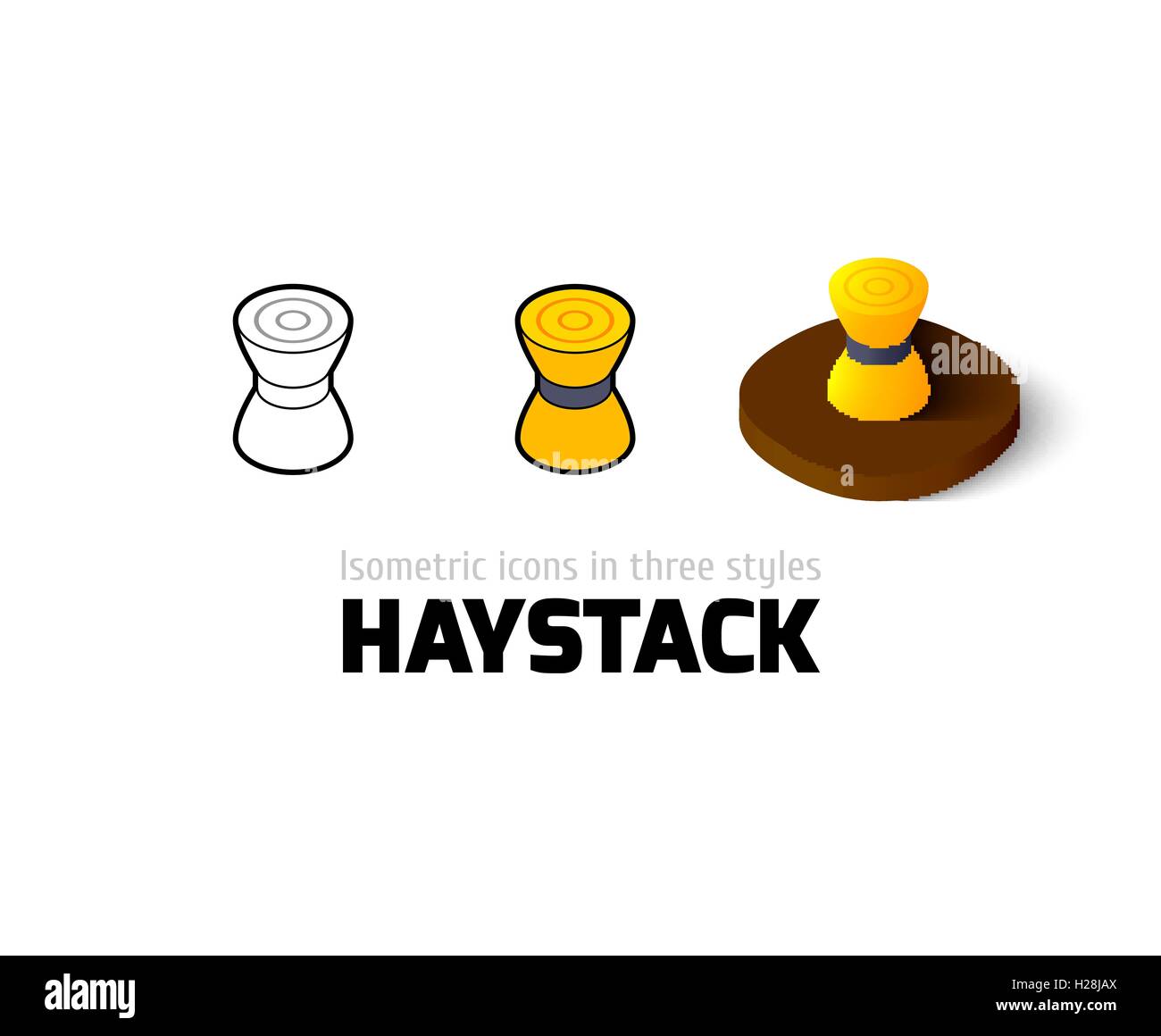 Hay stack 3d Stock Vector Images - Alamy