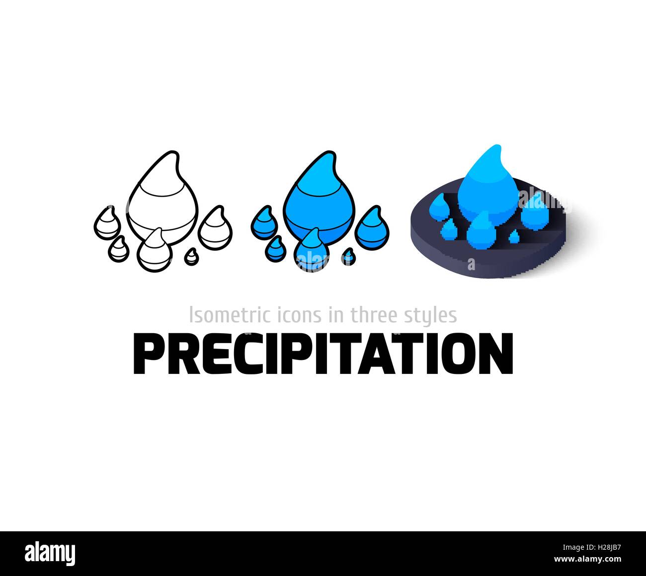 Precipitation icon in different style Stock Vector Image & Art - Alamy