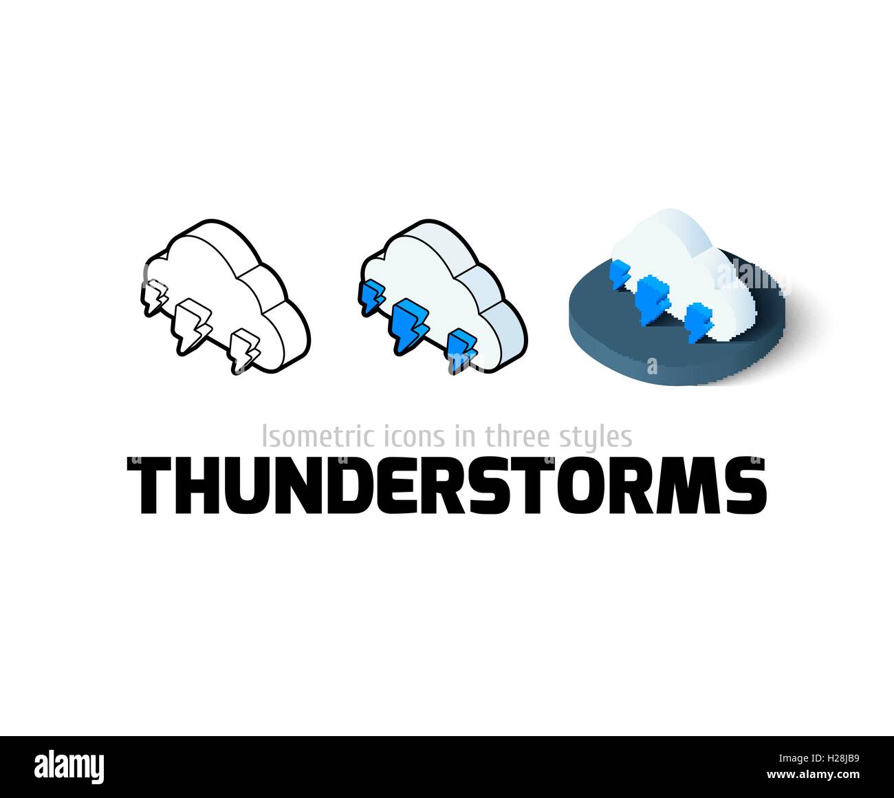 Set different lightning bolt Stock Vector Images - Alamy