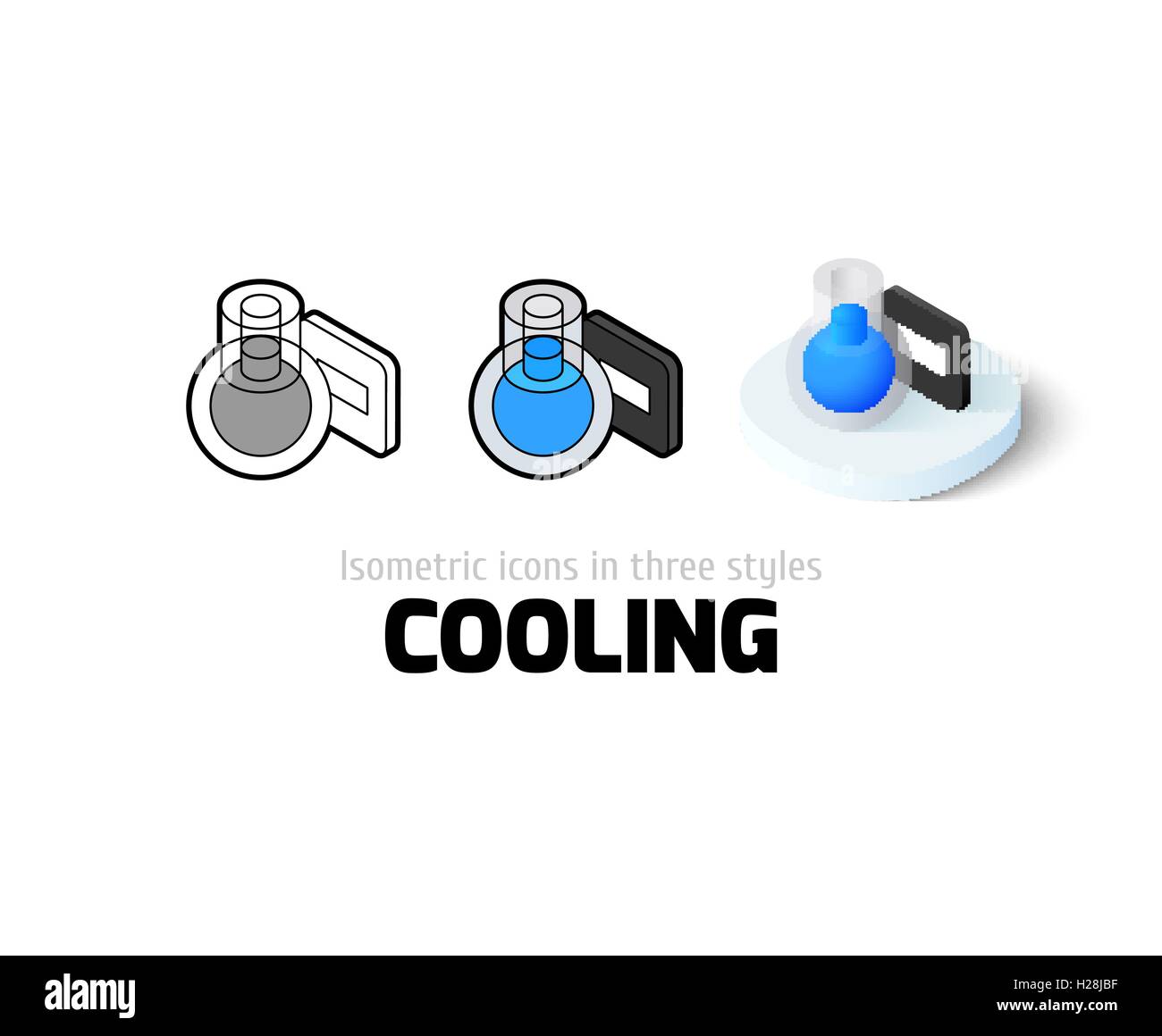 Cooling icon in different style Stock Vector Image & Art - Alamy