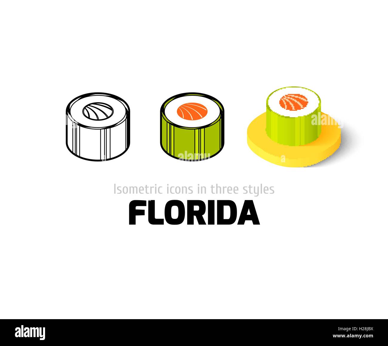 Florida icon in different style Stock Vector Image & Art - Alamy