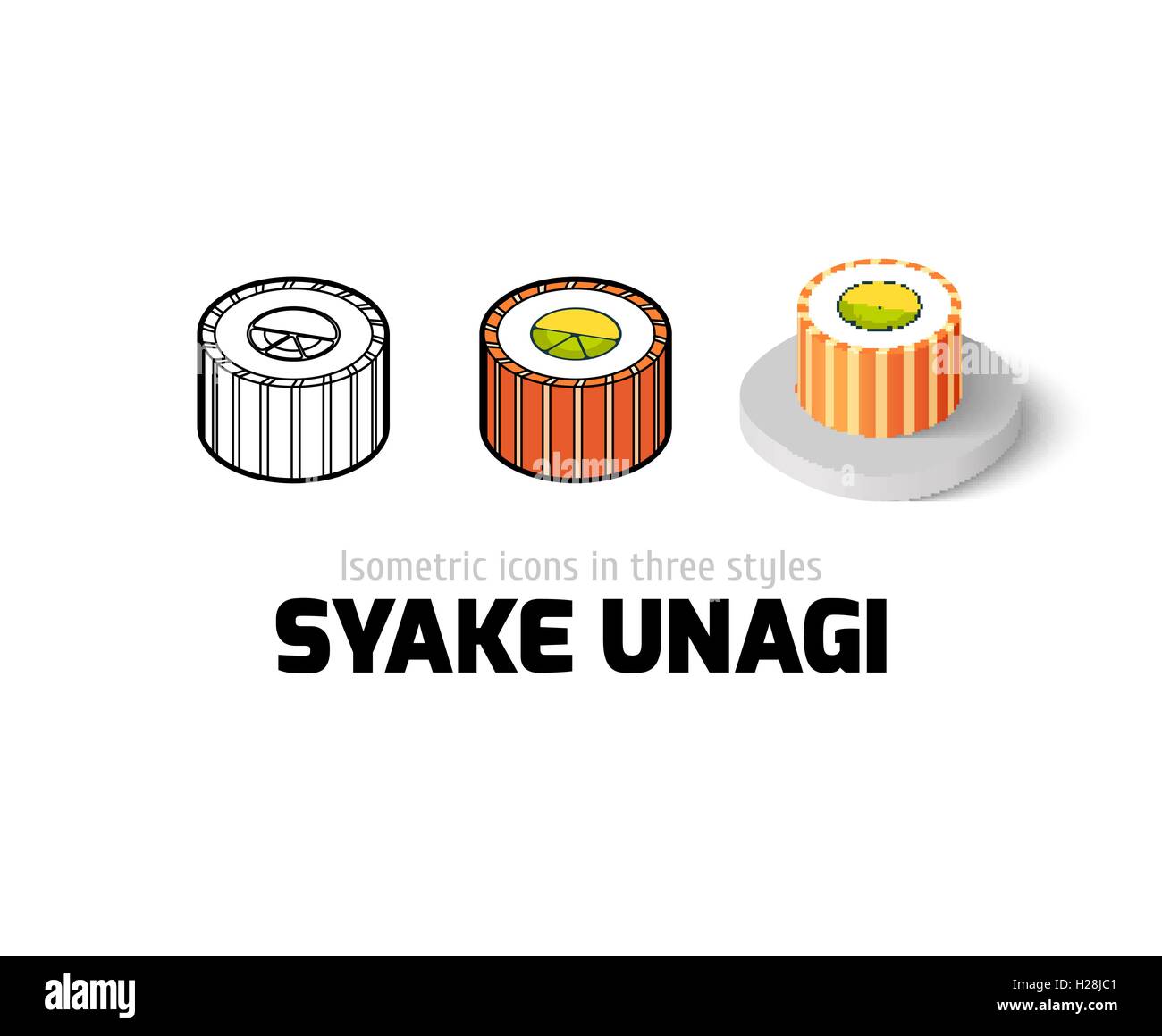 Unagi roll Stock Vector Images - Alamy