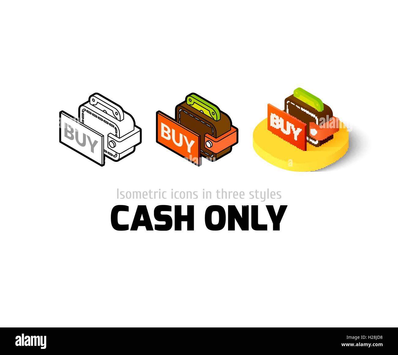 Cash only sign Stock Vector Images - Alamy