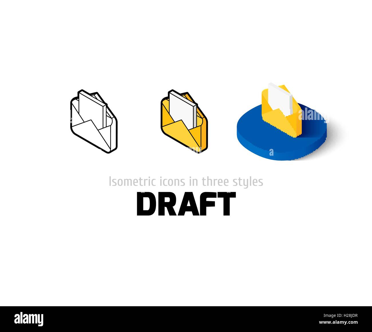 Draft icon in different style Stock Vector Image & Art - Alamy