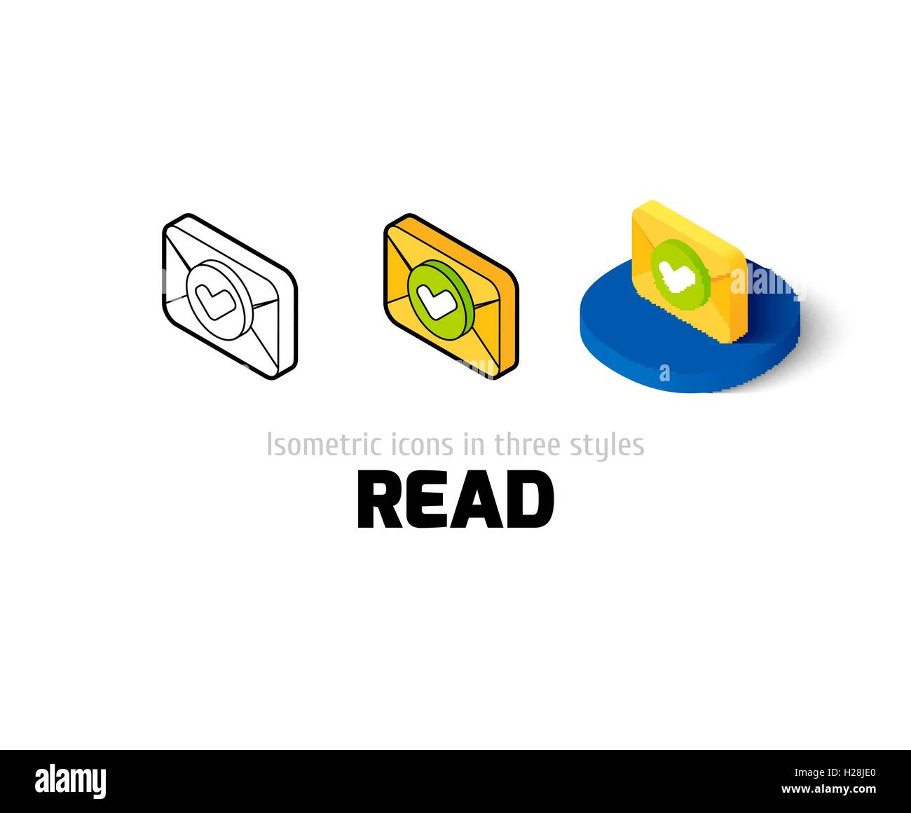 Read icon in different style Stock Vector Image & Art - Alamy