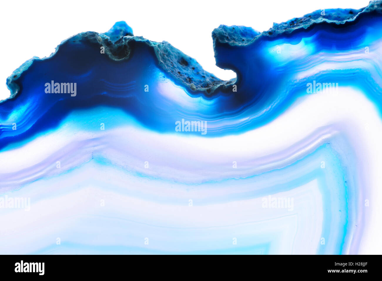 Abstract background - blue agate slice mineral Stock Photo - Alamy