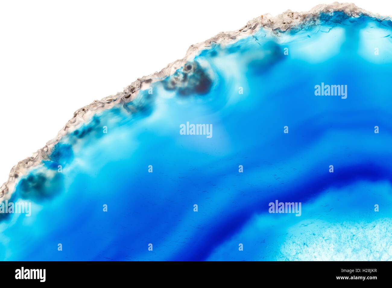 Abstract background - blue agate slice mineral Stock Photo - Alamy
