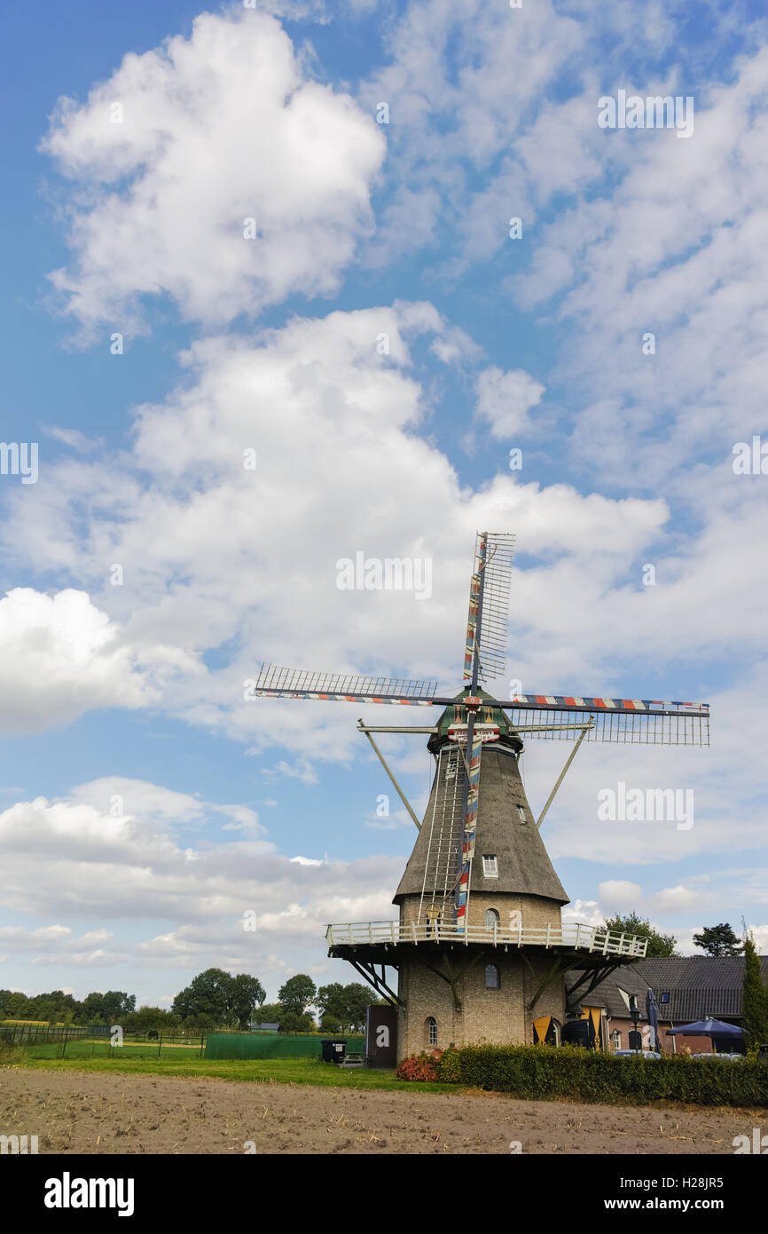 Dutch flour windmill landscape Stock Photo - Alamy