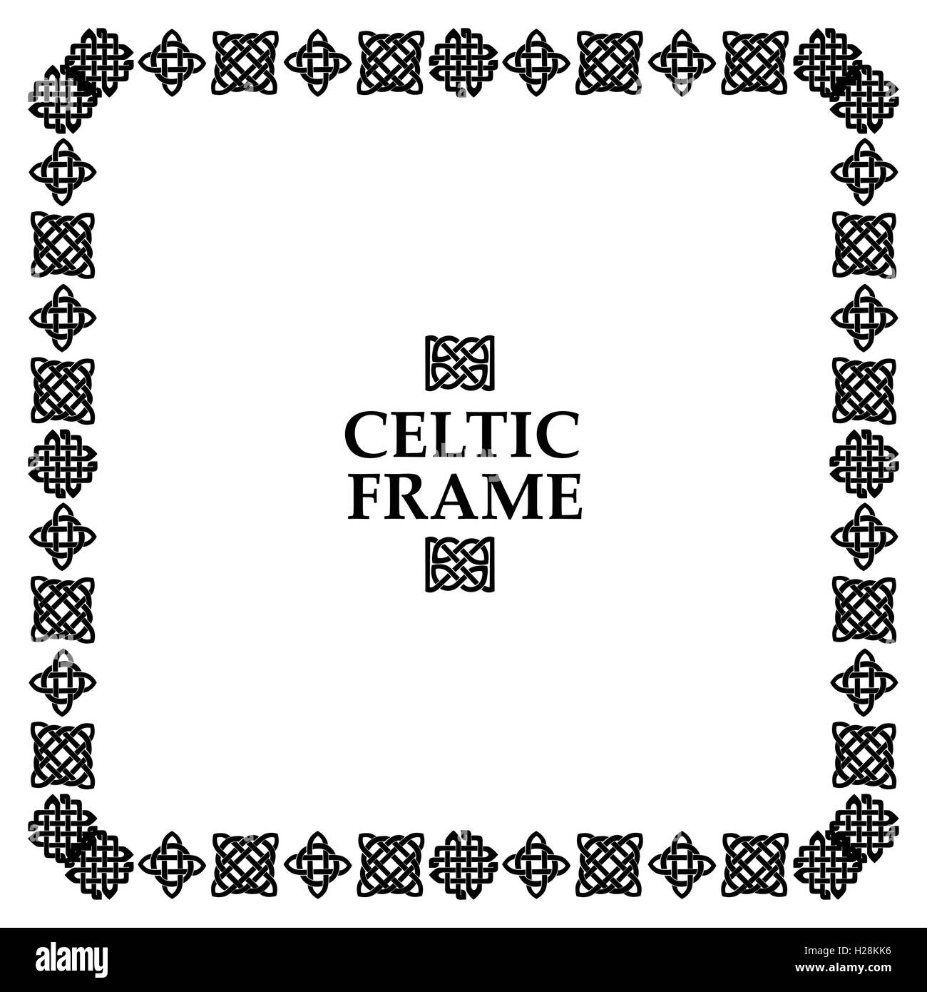 Celtic knot square frame Stock Vector Image & Art - Alamy