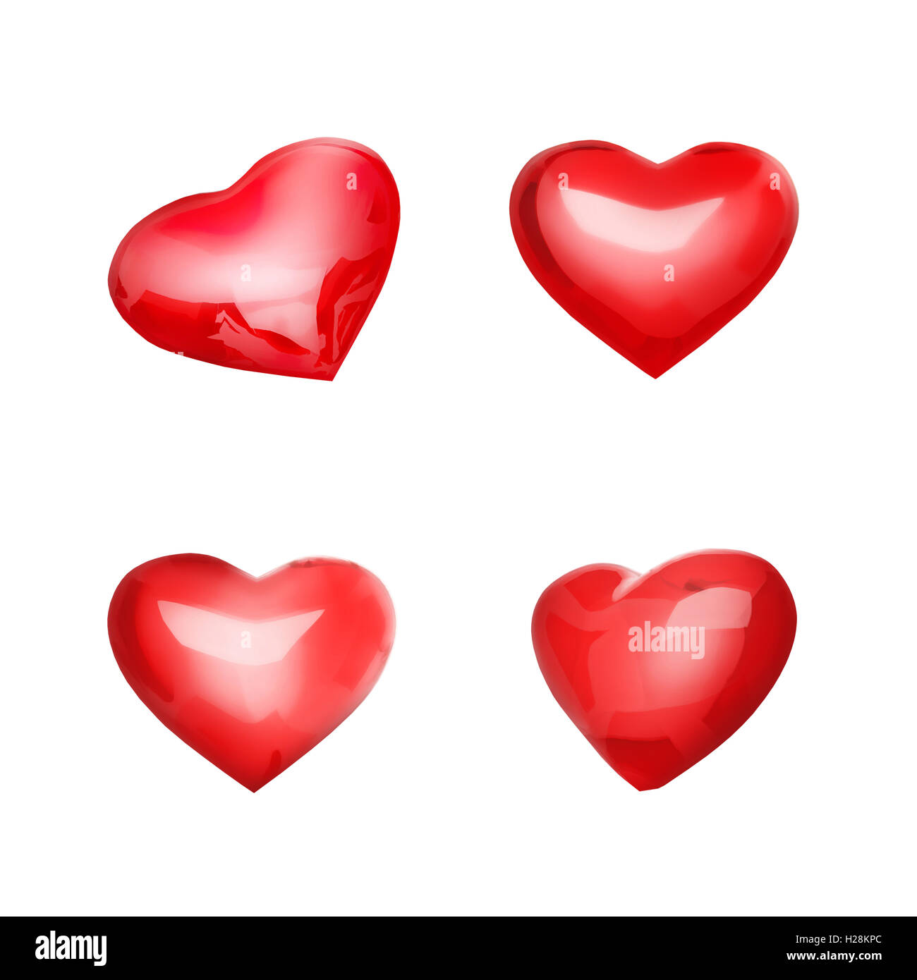 heart shape original design set Stock Photo - Alamy