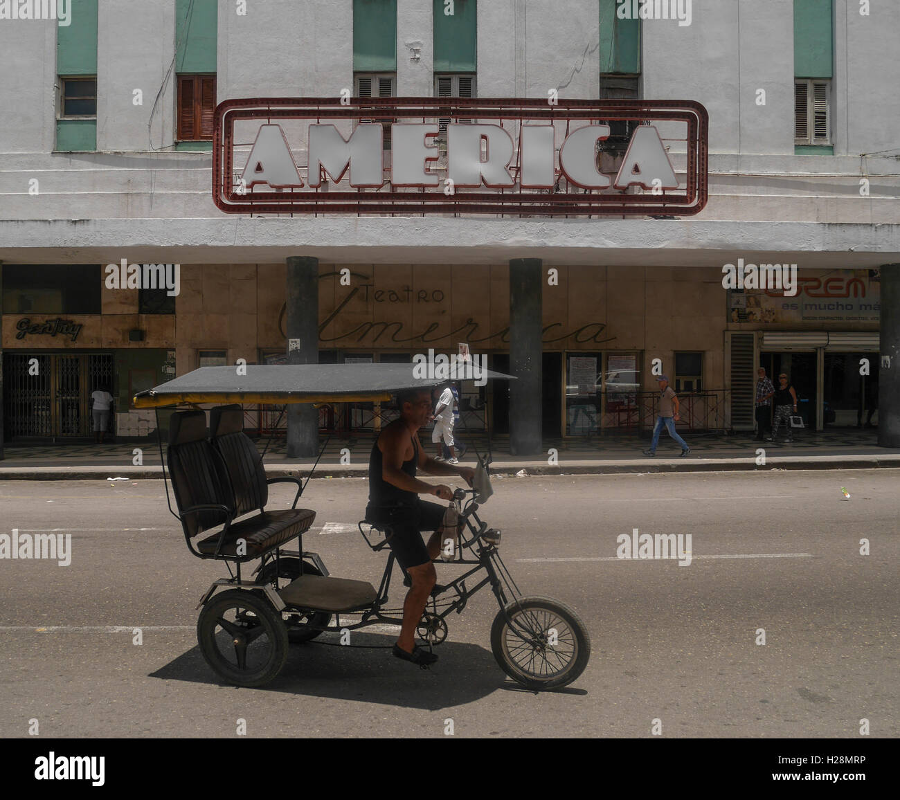 Roads in Cuba country, with old and new cars driving in the streets ...