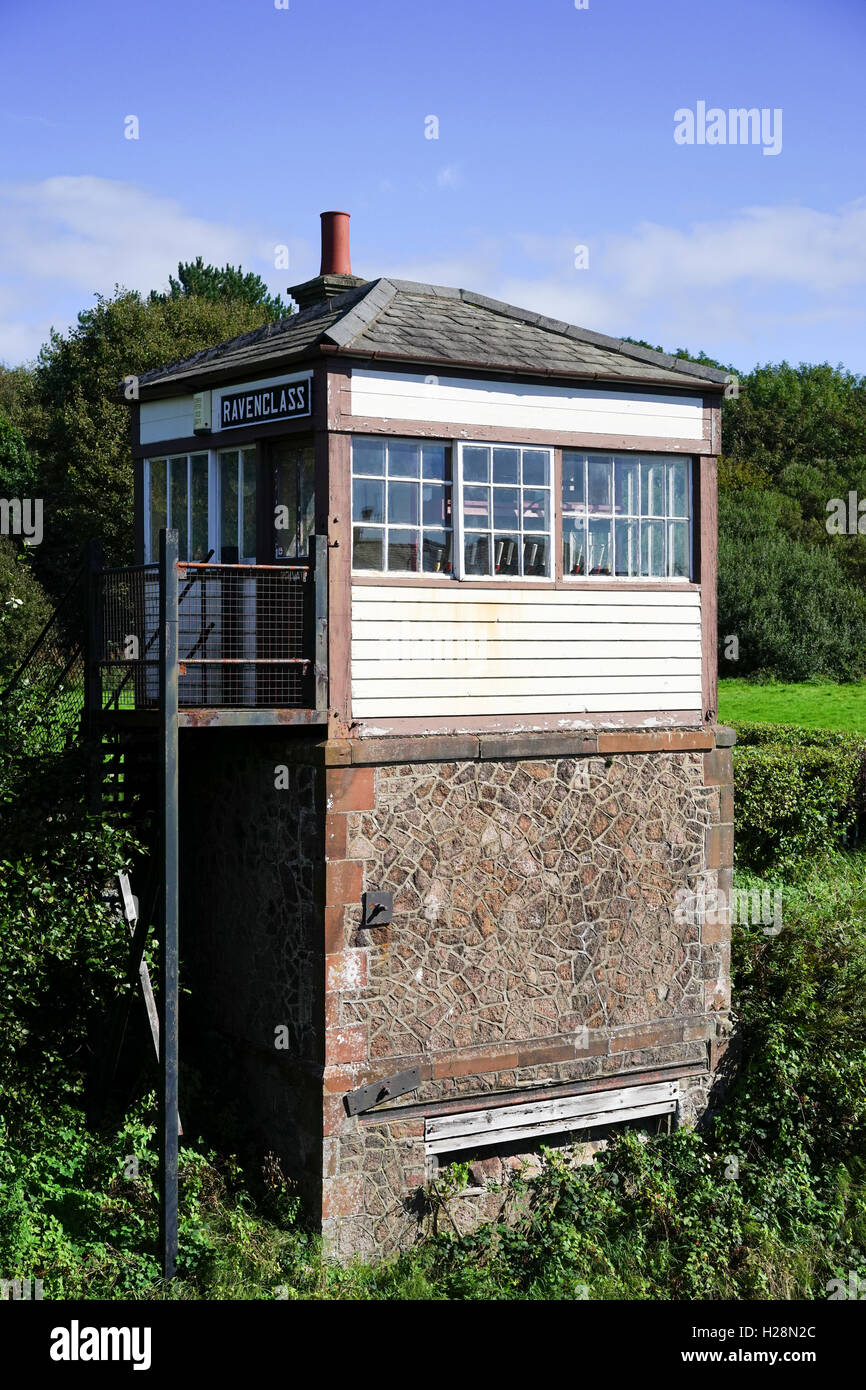 Old Railway signal box at Ravenglass, Cumbria, England, UK Stock Photo ...