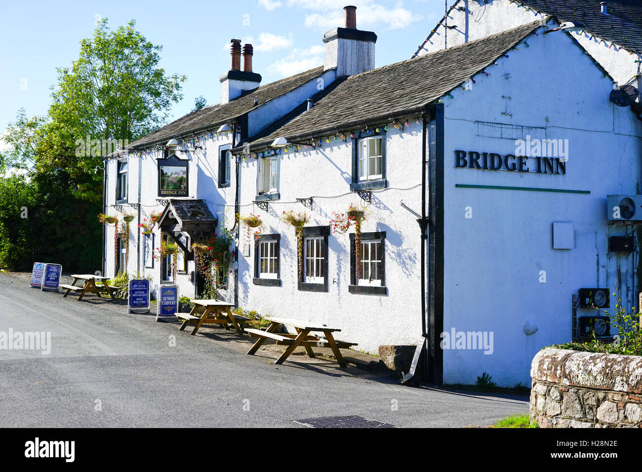 Bridge Inn at Santon Bridge, Holmbrook, Cumbria, England, UK Stock ...