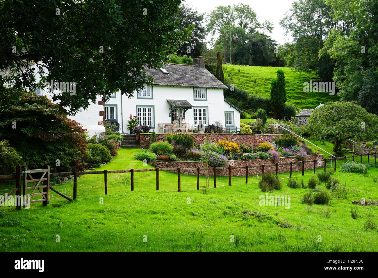 Attractive cottage at Santon Bridge Cumbria, England, UK Stock Photo ...
