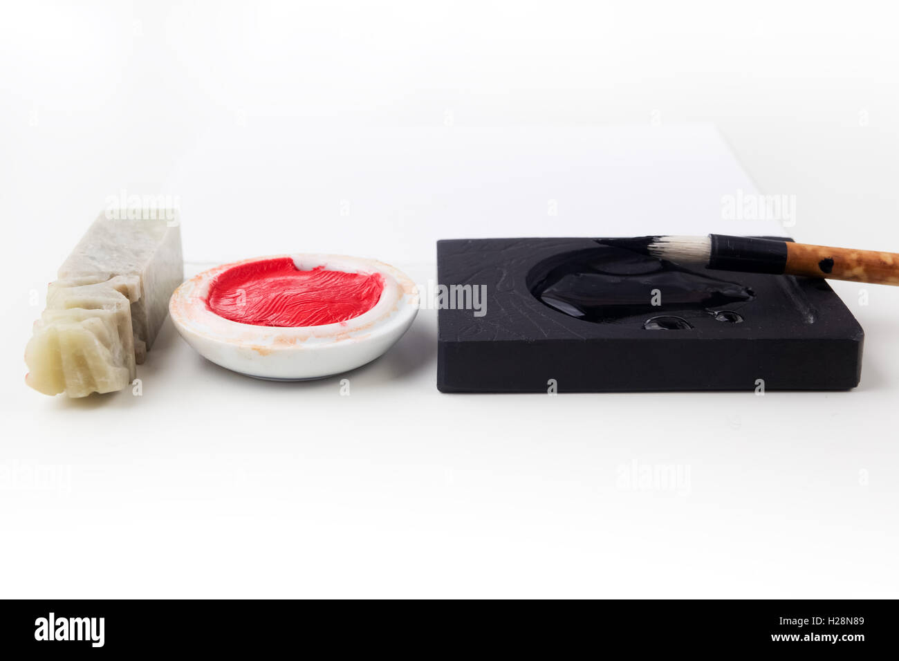 Asian traditional brush pen and ink for calligraphy Stock Photo - Alamy