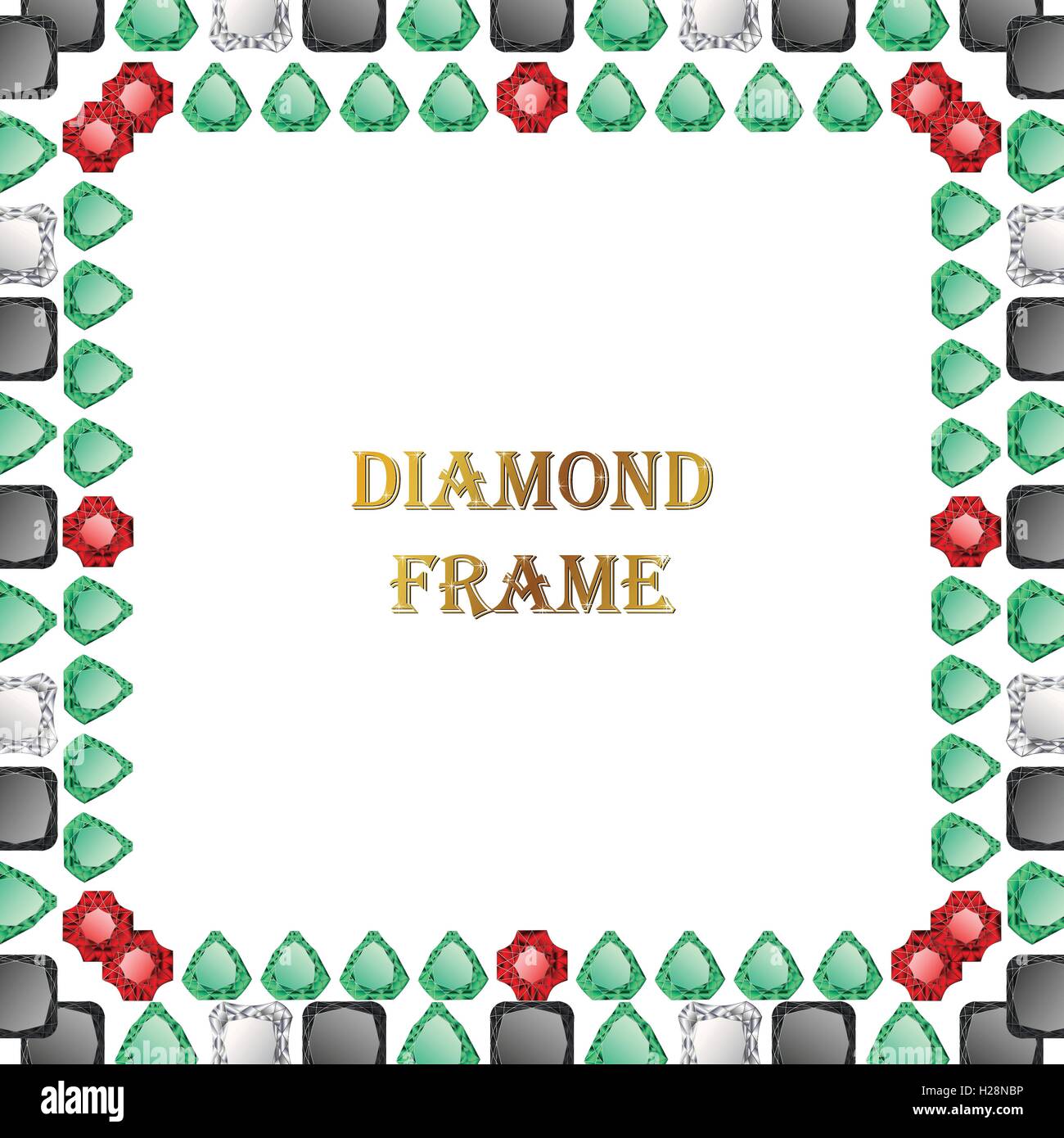 Diamonds square frame Stock Vector Image & Art - Alamy