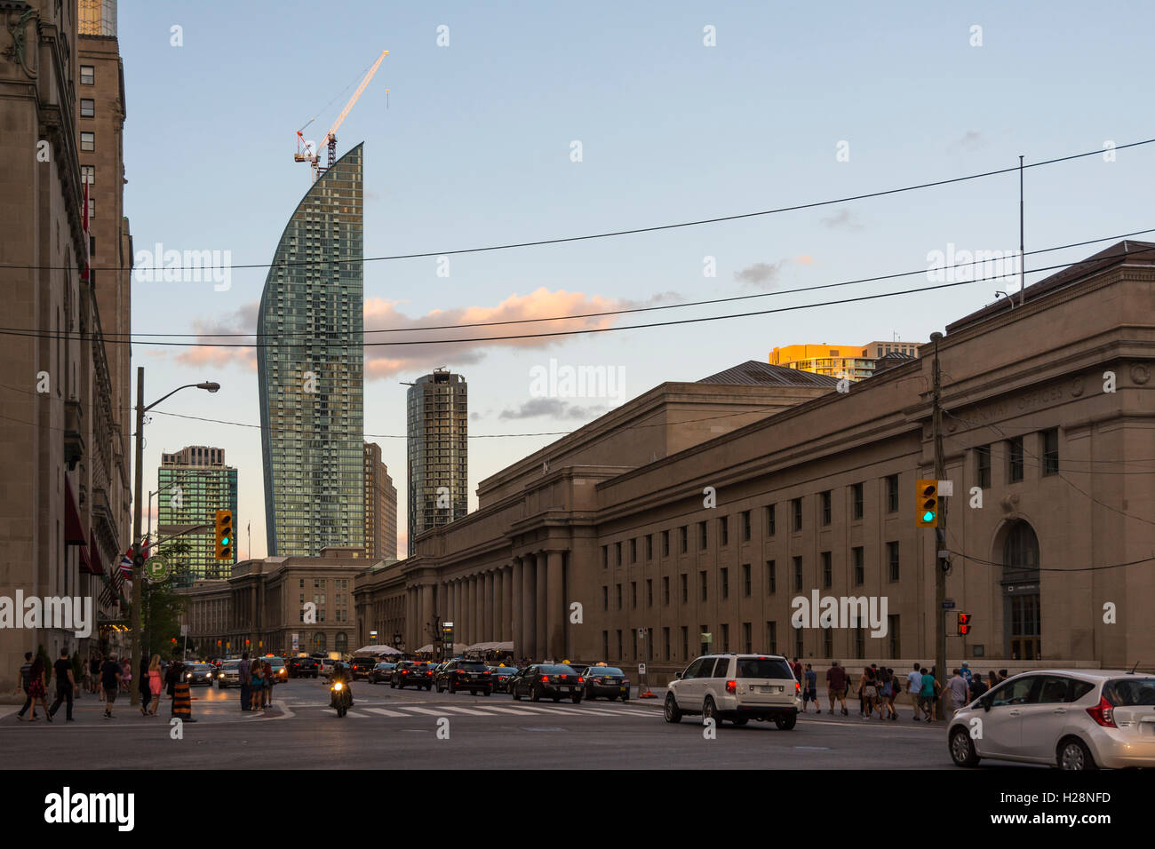 Toronto,Canada-august 2,2015:view of the skyscrapers in Toronto during ...