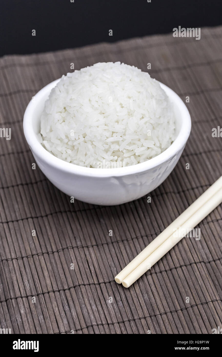 A bowl of white rice Stock Photo - Alamy