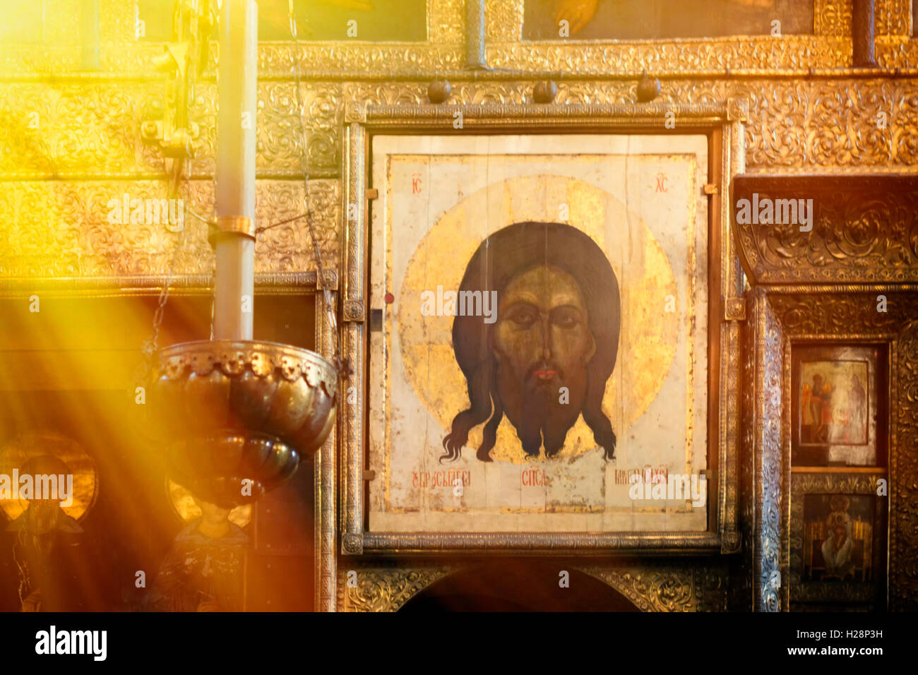 Russian Orthodox Icons in a monastery Stock Photo - Alamy