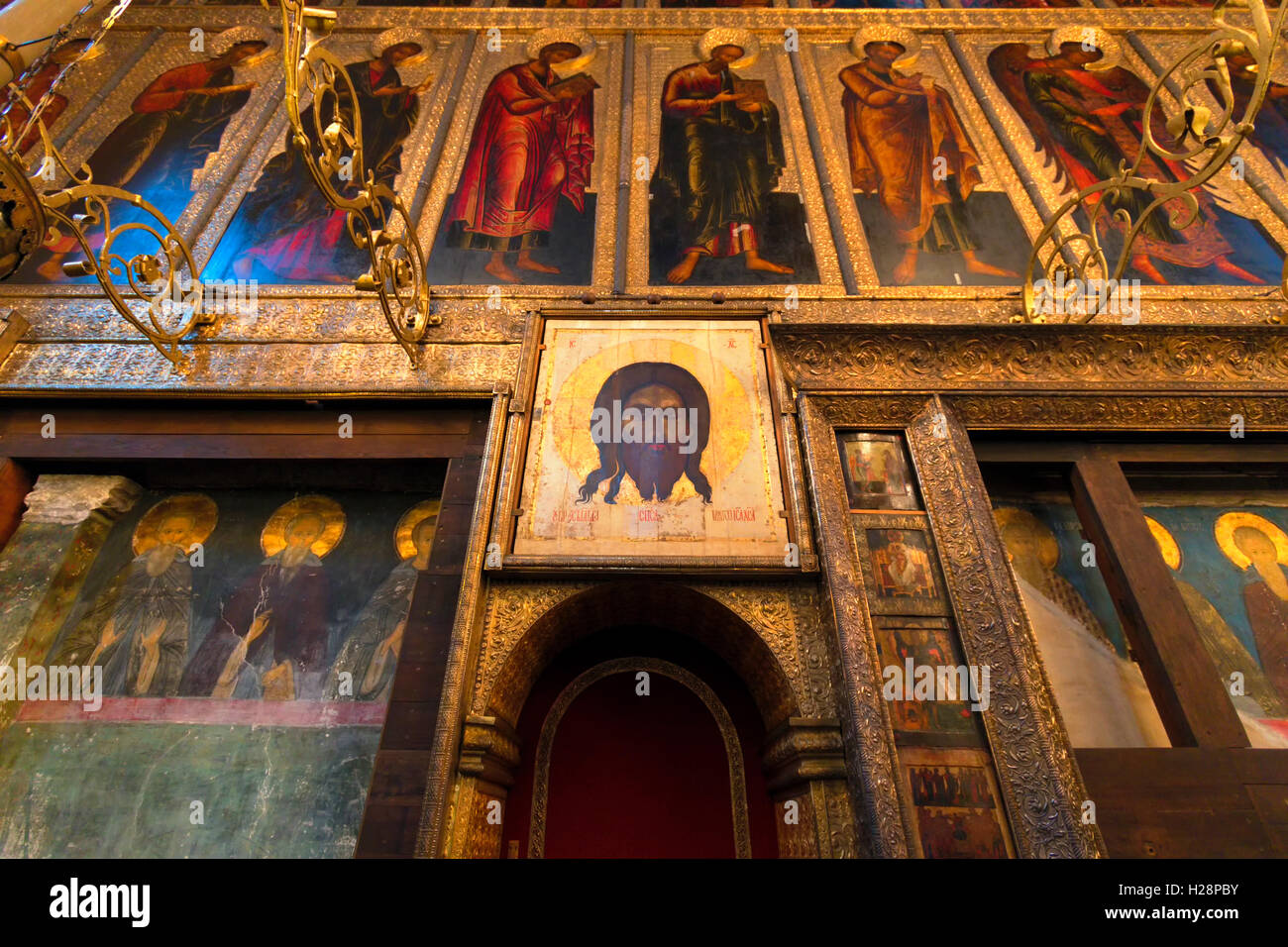 Russian Orthodox Icons in a monastery Stock Photo - Alamy