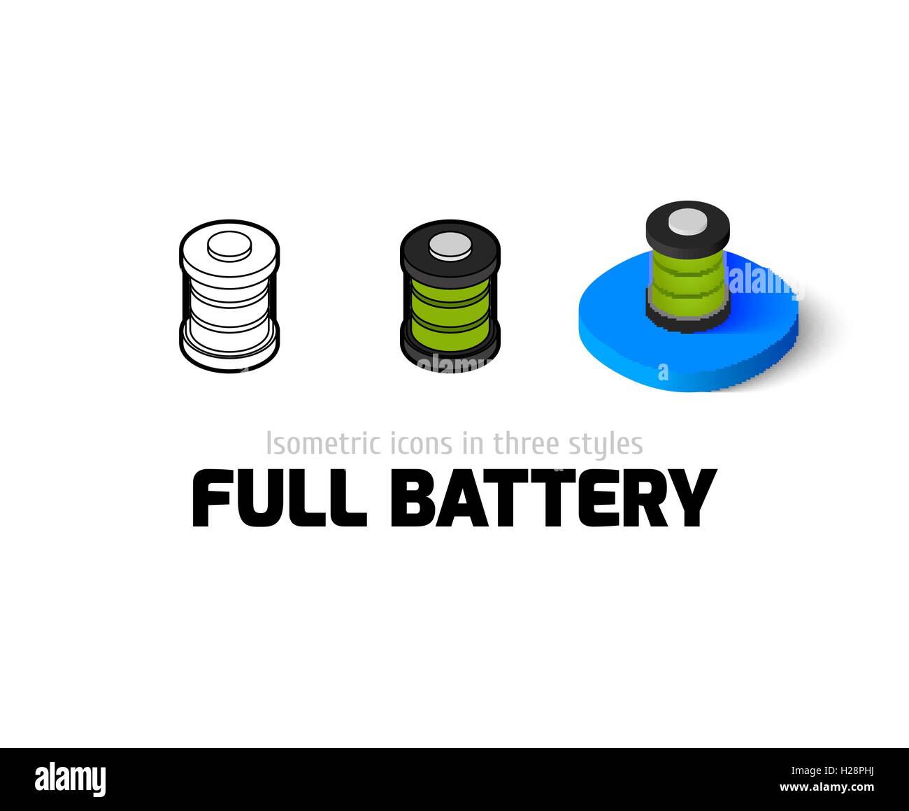 Battery status full flat Cut Out Stock Images & Pictures - Alamy