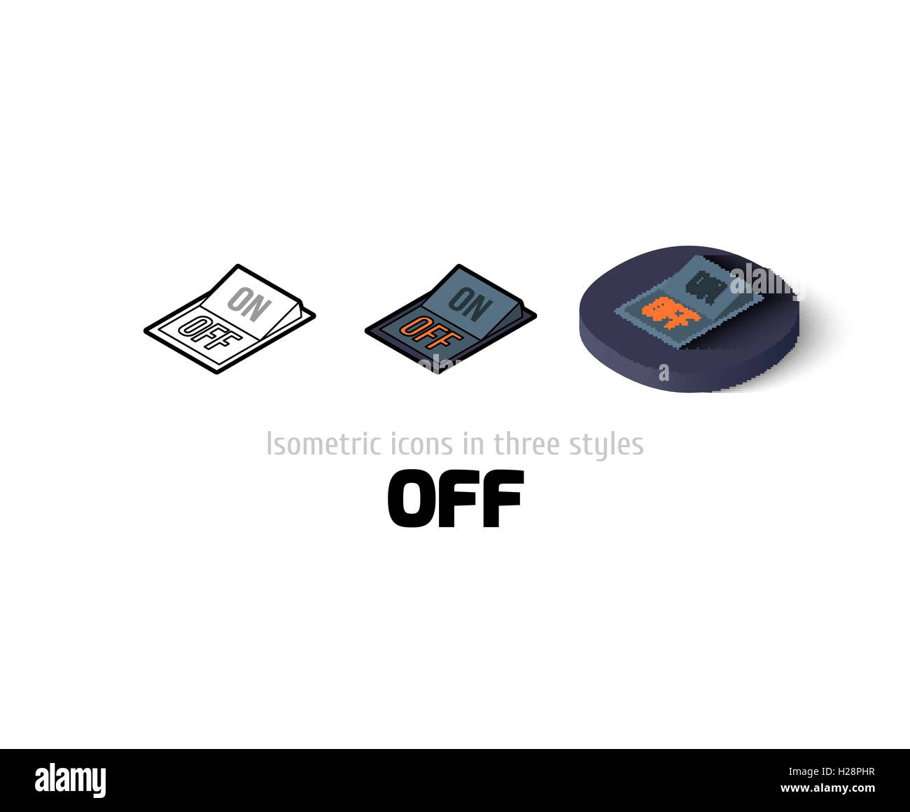 Off icon in different style Stock Vector Image & Art - Alamy
