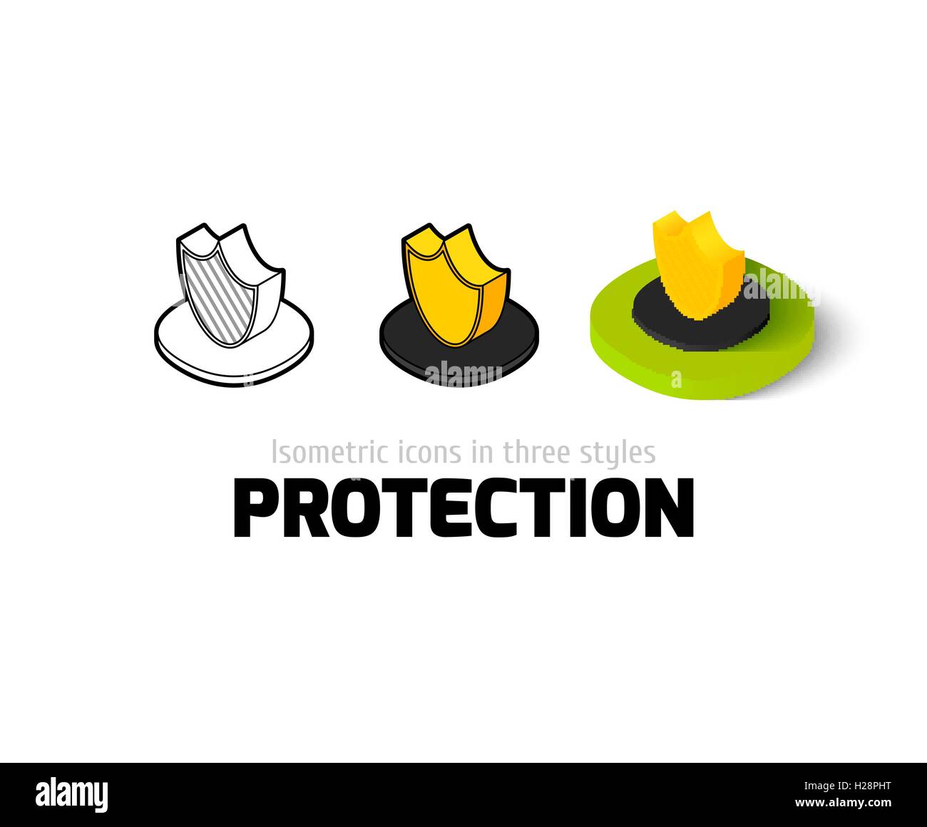 Cyber security 3d shadow icon Cut Out Stock Images & Pictures - Alamy