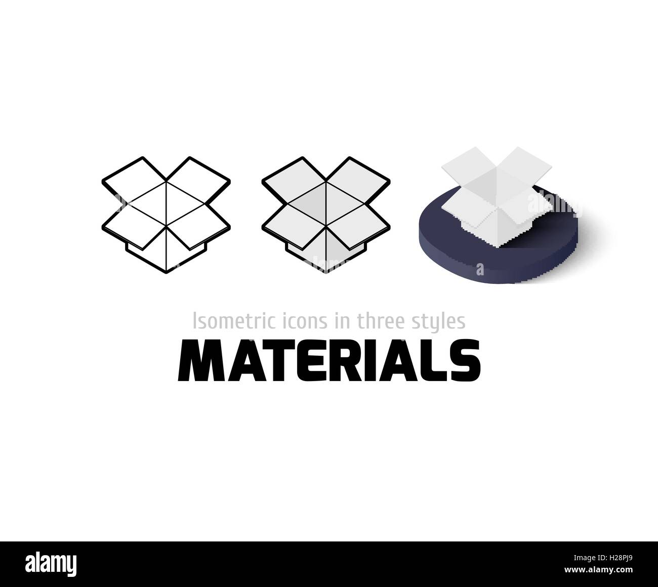 Materials icon in different style Stock Vector Image & Art - Alamy