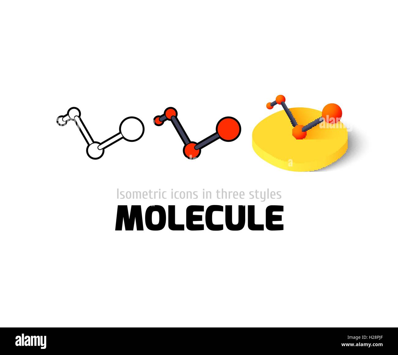 Molecule icon in different style Stock Vector Image & Art - Alamy