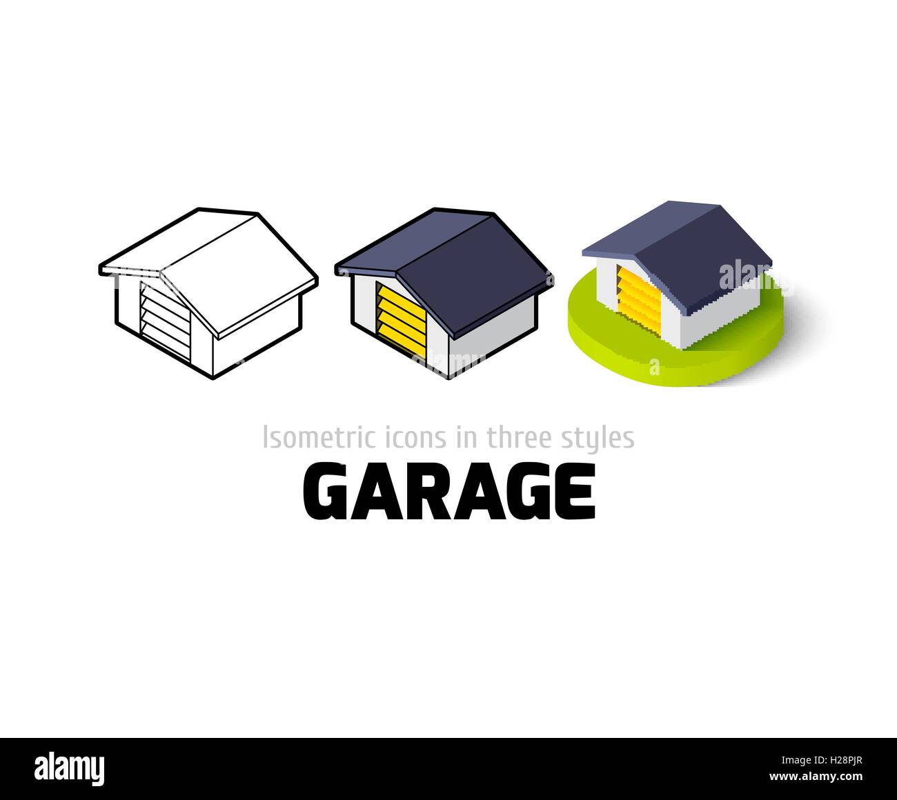 Garage shutter open Stock Vector Images - Alamy