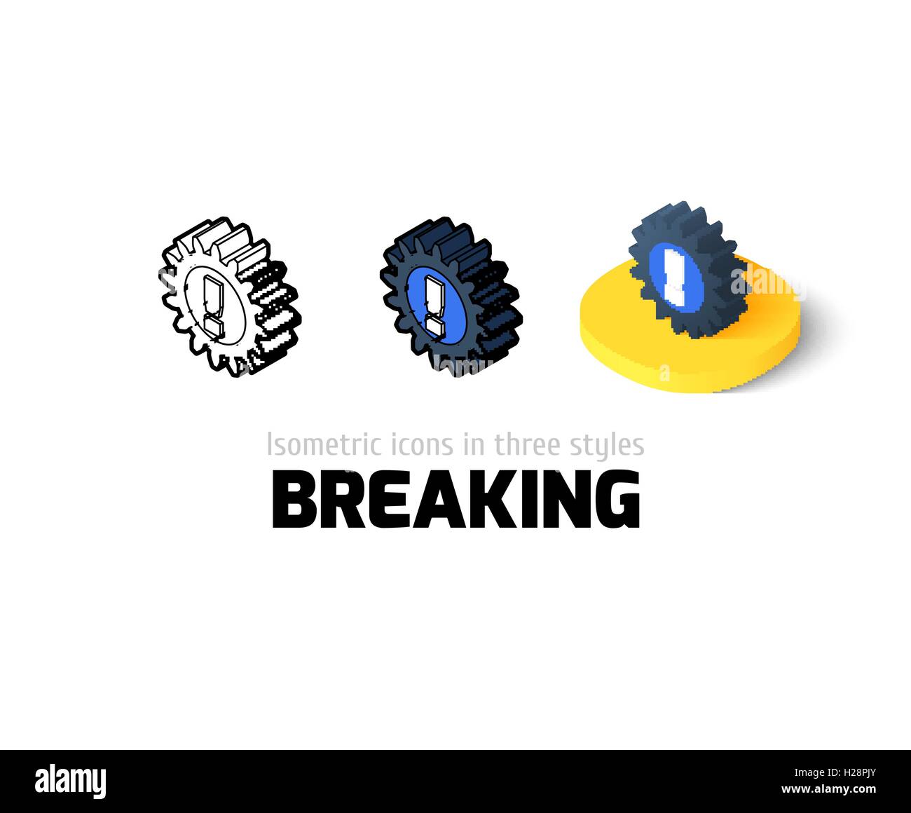 Breaking icon in different style Stock Vector Image & Art - Alamy